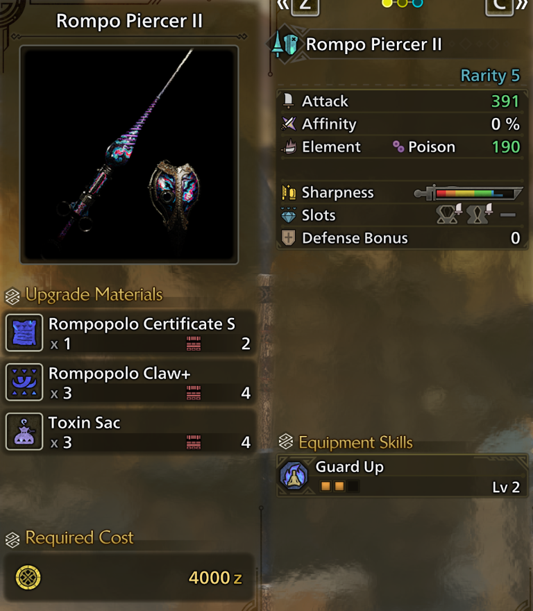 Monster Hunter Wilds Lance Build (High Rank)