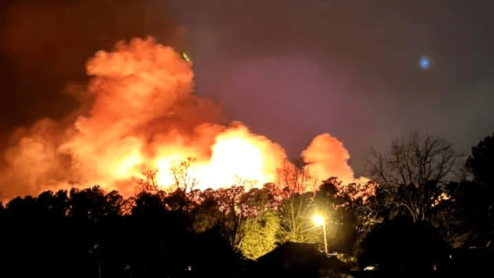 Crews contain large woods fire reported SW of Darlington