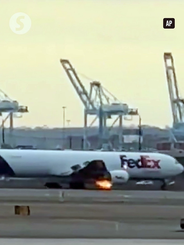 NTSB, FAA to investigate FedEx plane engine fire, emergency landing at ...