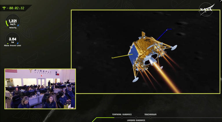 Private lunar lander Blue Ghost touches down on the moon with a special ...