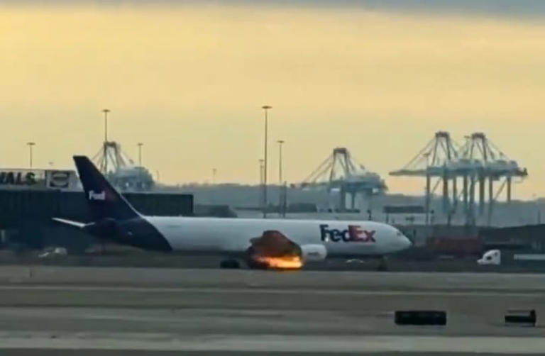 FedEx cargo plane makes emergency landing after bird strike in Newark