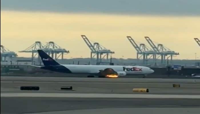 US FedEx plane makes emergency landing after bird strike ignites engine ...