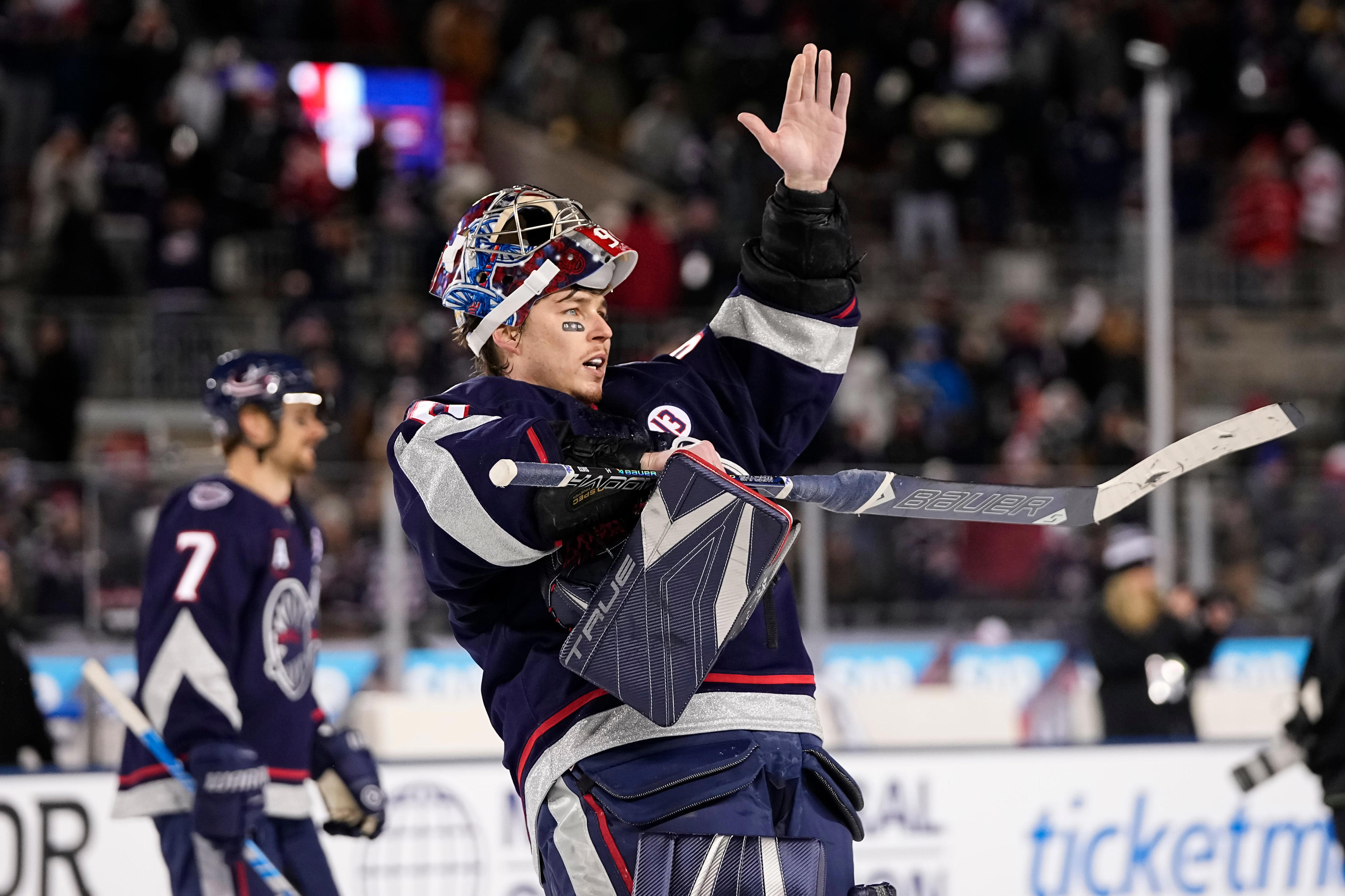 Merzlikins bristles at questions about Columbus Blue Jackets' goalie ...