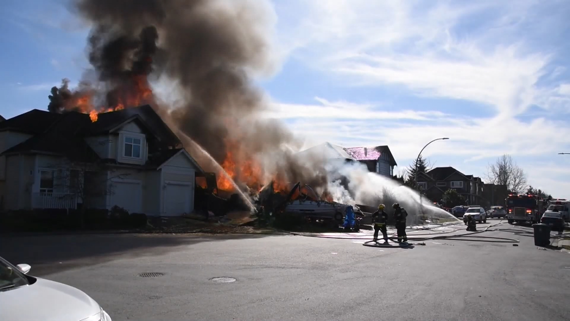 Explosion in Langley home causes extensive damage