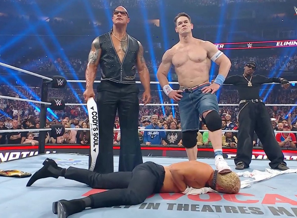 Travis Scott, Drake and The Rock steal the show at WWE elimination chamber