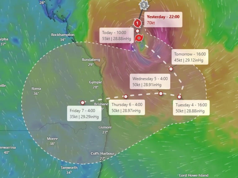 Millions in firing line of 1-in-35 year cyclone