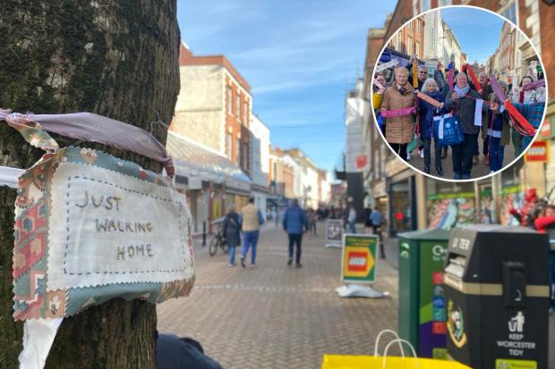 Here's why hundreds of stitched signs have appeared around Worcester