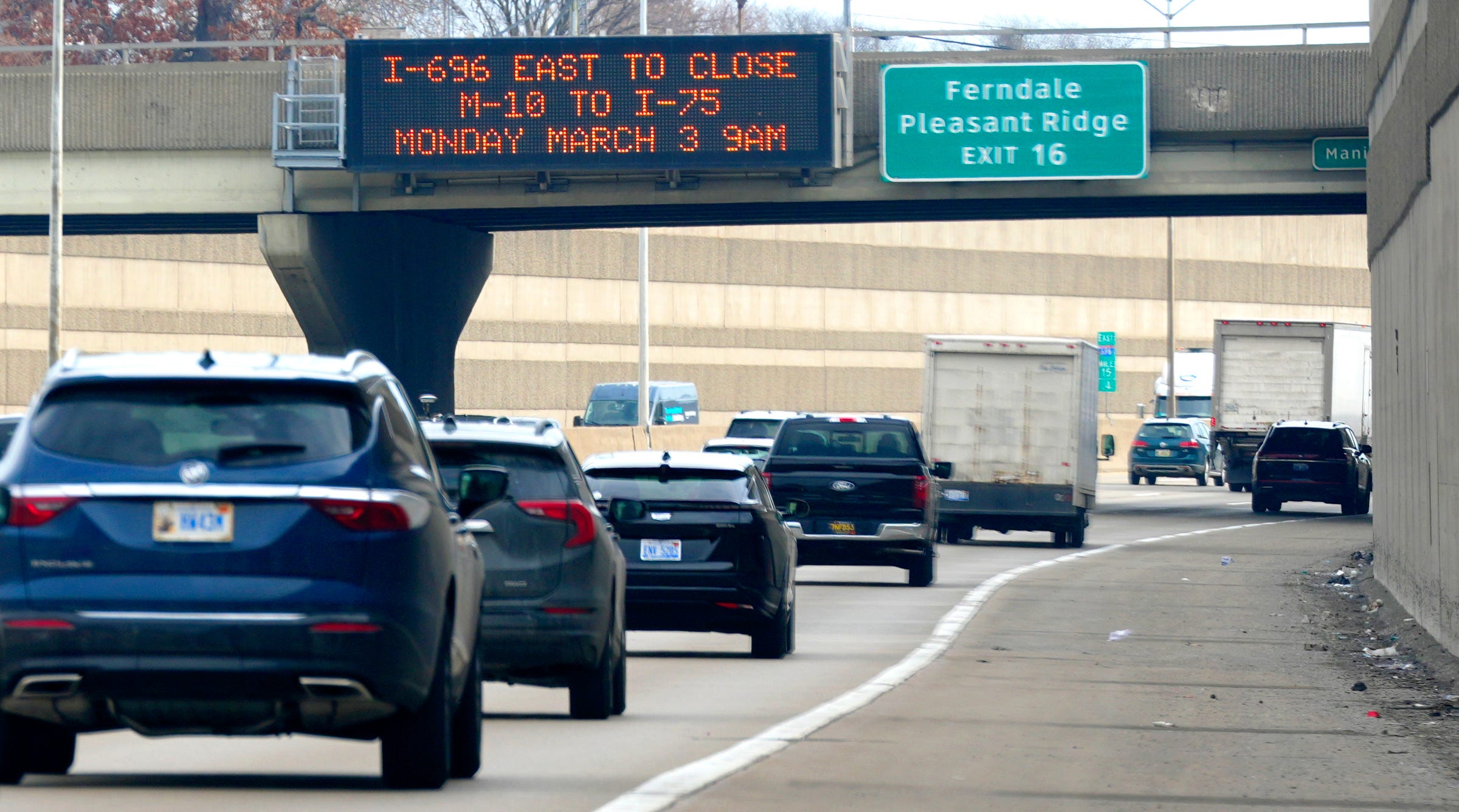 Eastbound I-696 closure in Michigan begins today, will last for 2 years ...