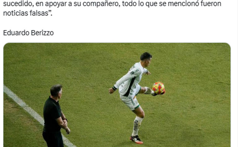 Berizzo expone la reacción de James con Nicolás Fonseca tras enterarse ...