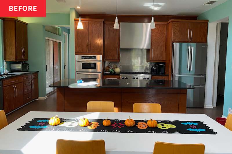 Before & After: A "Very Brown" Early 2000s Kitchen Gets the Most ...