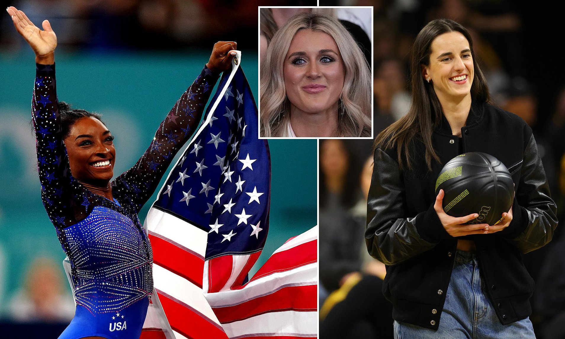 Caitlin Clark and Simone Biles called out by Riley Gaines over silence ...