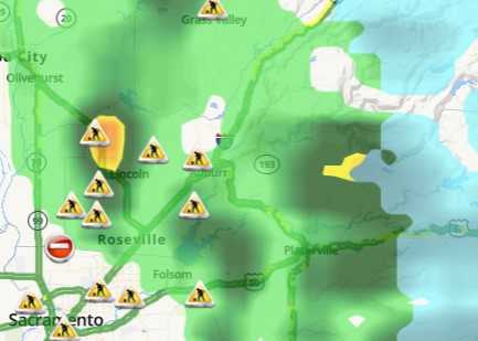 MAPS: Track Doppler radar and traffic for California rain and snow