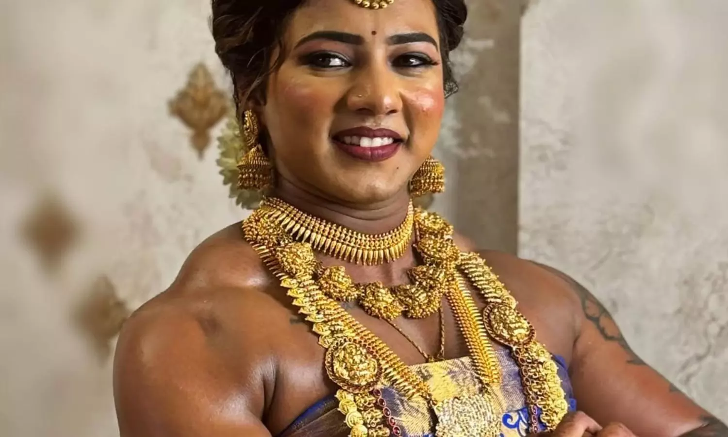 Watch: Bodybuilder bride Chitra Purushottam’s viral wedding look sparks debate