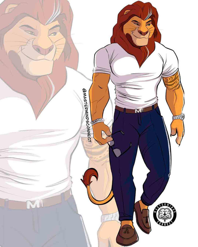 Illustrator giver menneskelige træk til karaktererne i “Løvernes Konge”