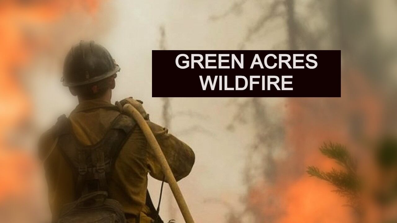 Wildfire burning near Hot Springs