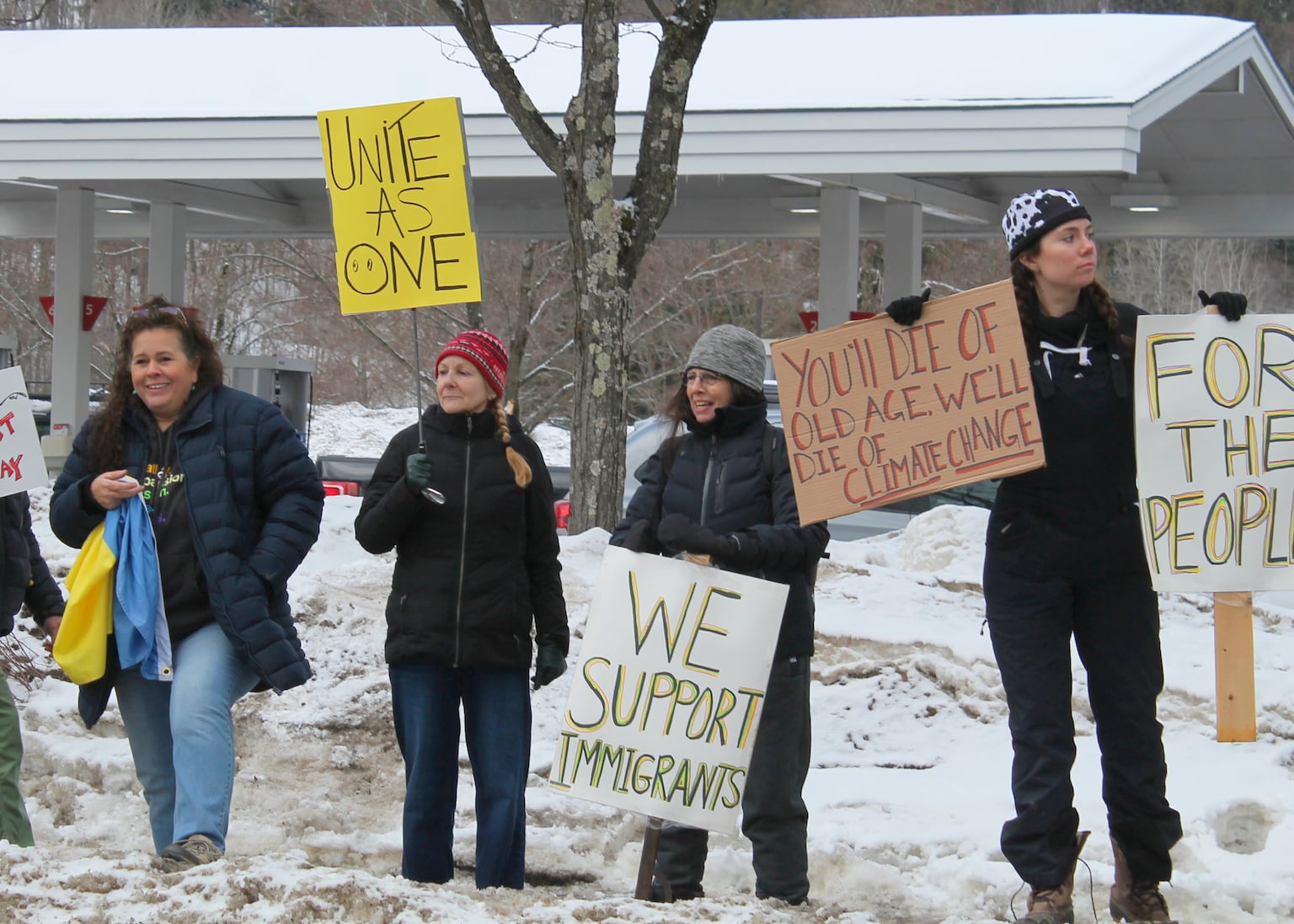 Crowds protest near Vermont ski resort where JD Vance planned family ...