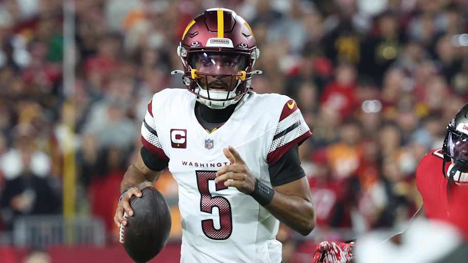 Commanders’ QB Jayden Daniels has 2 word reaction to Deebo Samuel trade