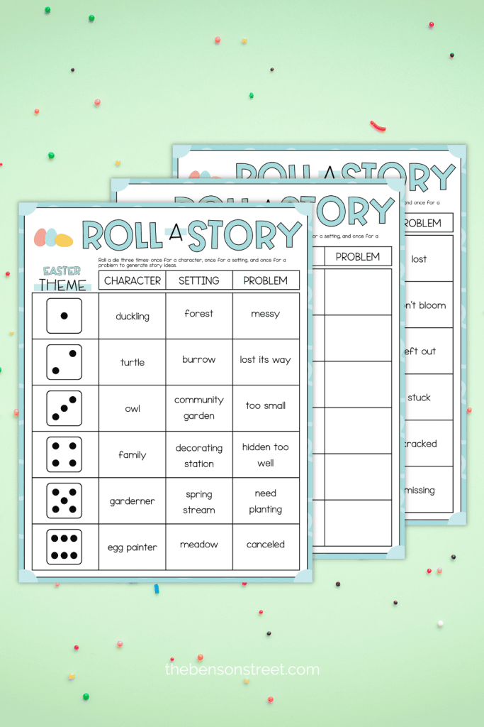 Free Printable Easter Roll a Story: Fun Writing Activity