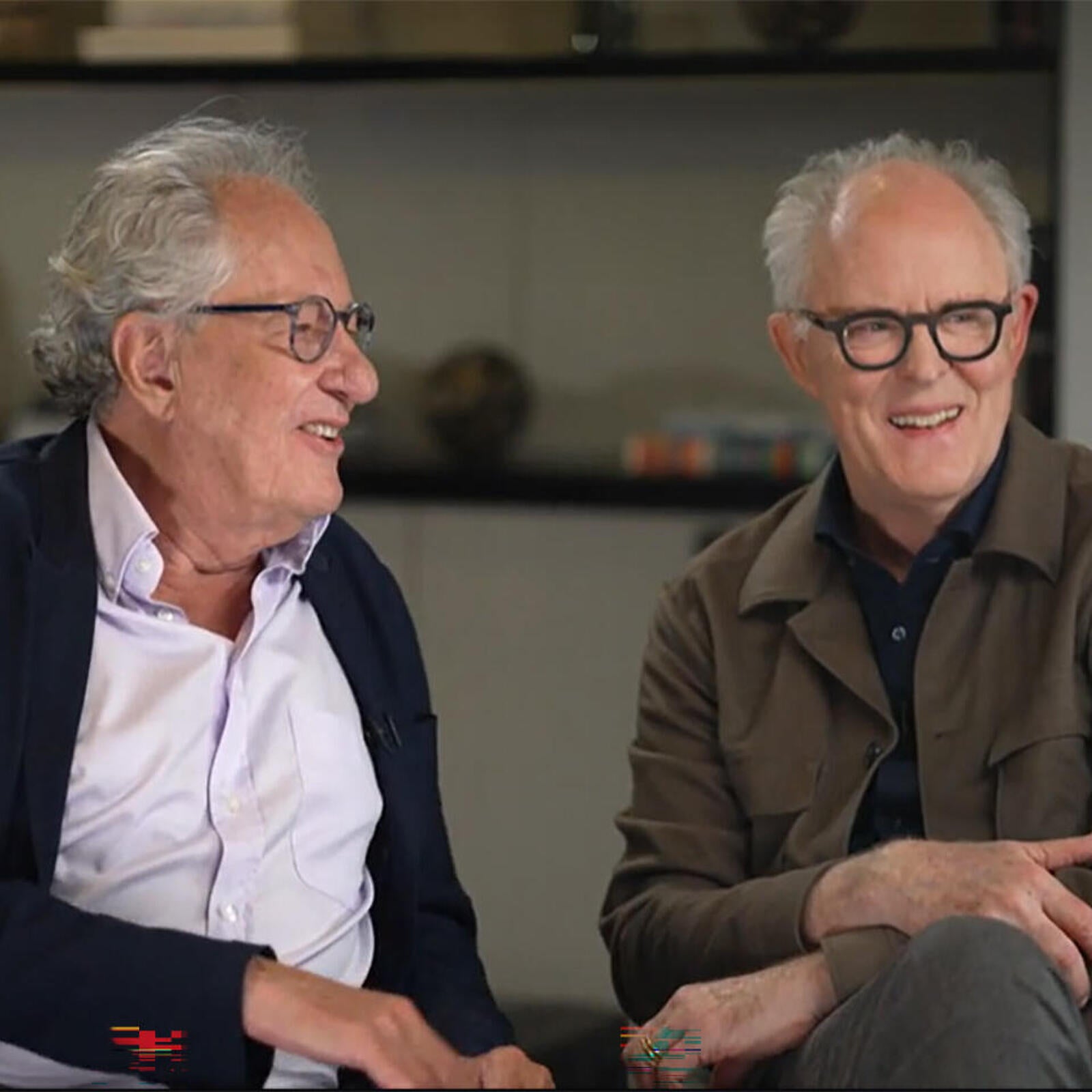 John Lithgow and Geoffrey Rush talk horror in "The Rule of Jenny Pen"