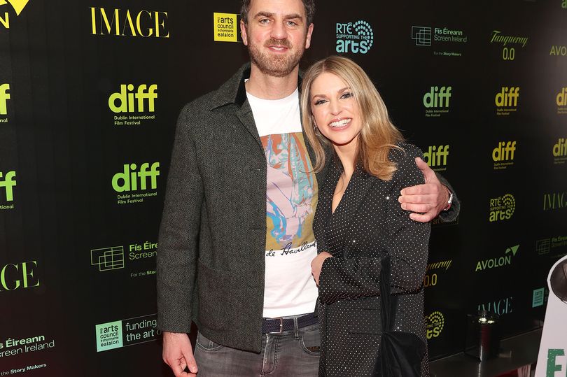 Amy Huberman steps out in style with husband Brian O'Driscoll and actor ...