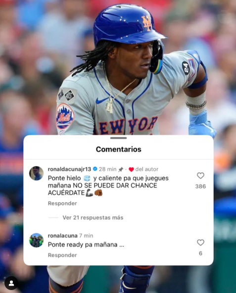 MLB: Ronald Acuña, Father and Son, Send Heartfelt Message to Family ...