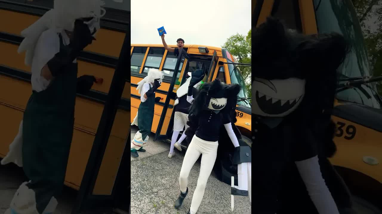 Cosplay Crew Takes Over School Bus