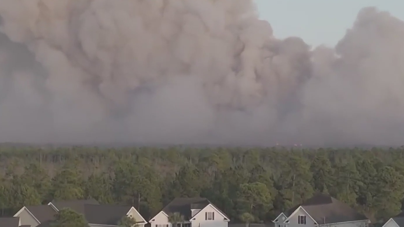 Wildfires erupt in the Carolinas, force evacuations and state of emergency declaration