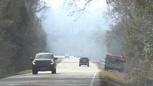 Crews battle Croatan National Forest wildfire amid dry and windy conditions