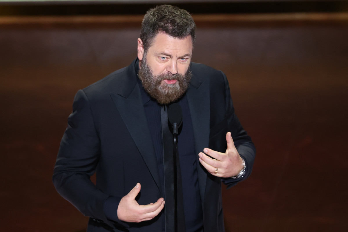 Nick Offerman Punks Conan O'Brien at the 2025 Oscars