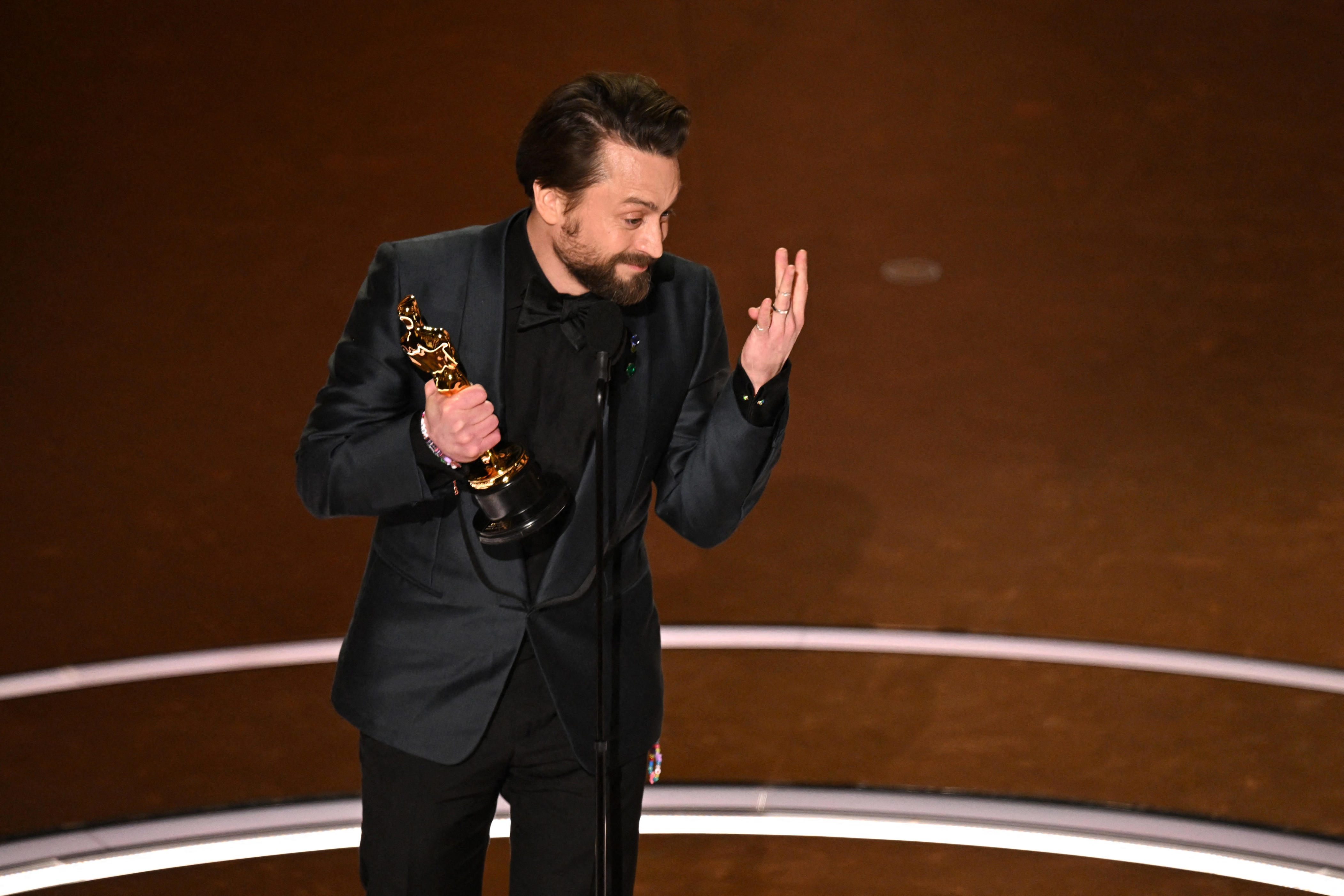Kieran Culkin delivered a perfectly eccentric Oscar speech after Best ...
