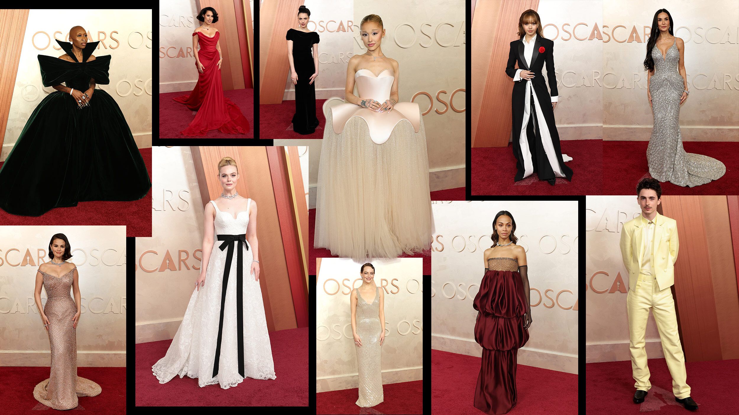 All the Celebrity Red-Carpet Looks at the 2025 Academy Awards