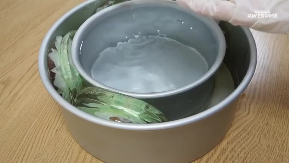 3D Gelatin Flower Cake