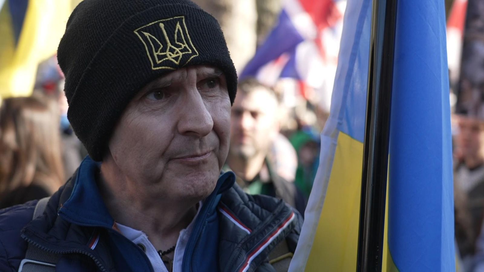 Pro-Ukrainian protesters gather in London