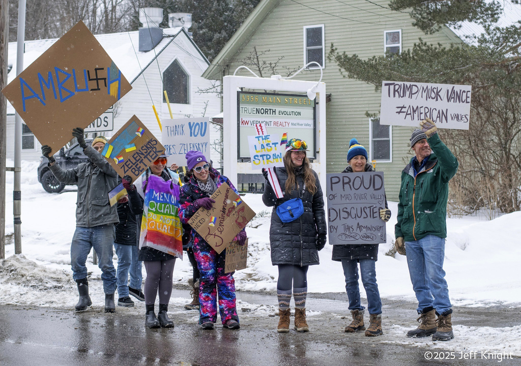 Crowds protest near Vermont ski resort where JD Vance planned vacation ...