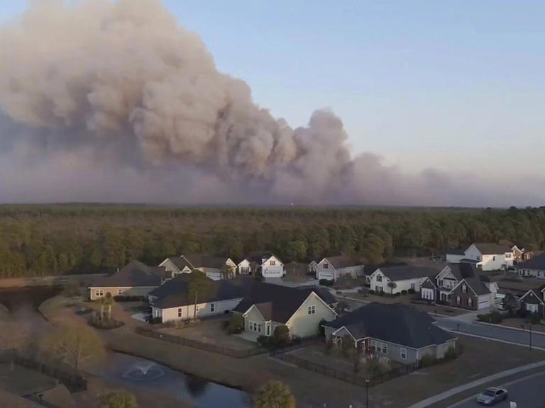 Evacuations ordered as 175 wildfires erupt across South and North Carolina