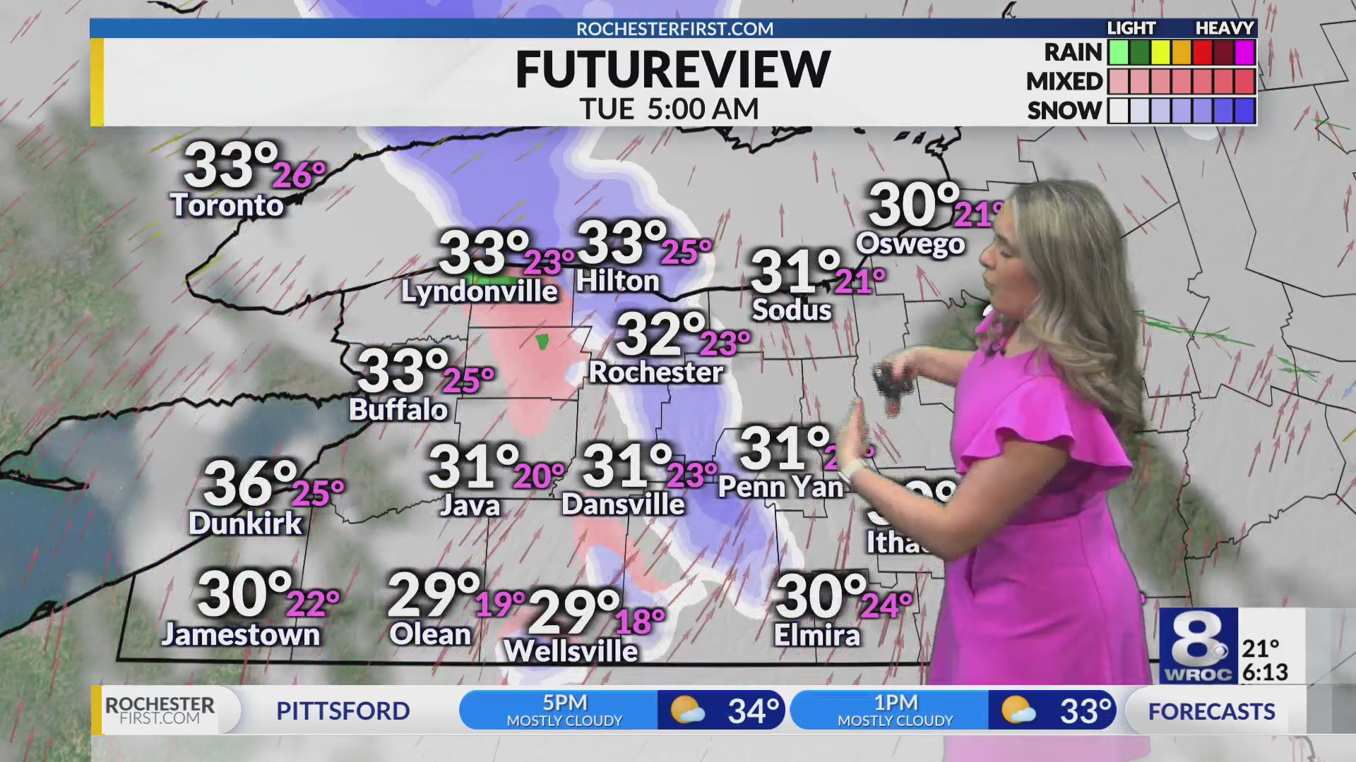 Rochester's Sunday Evening Weather Forecast