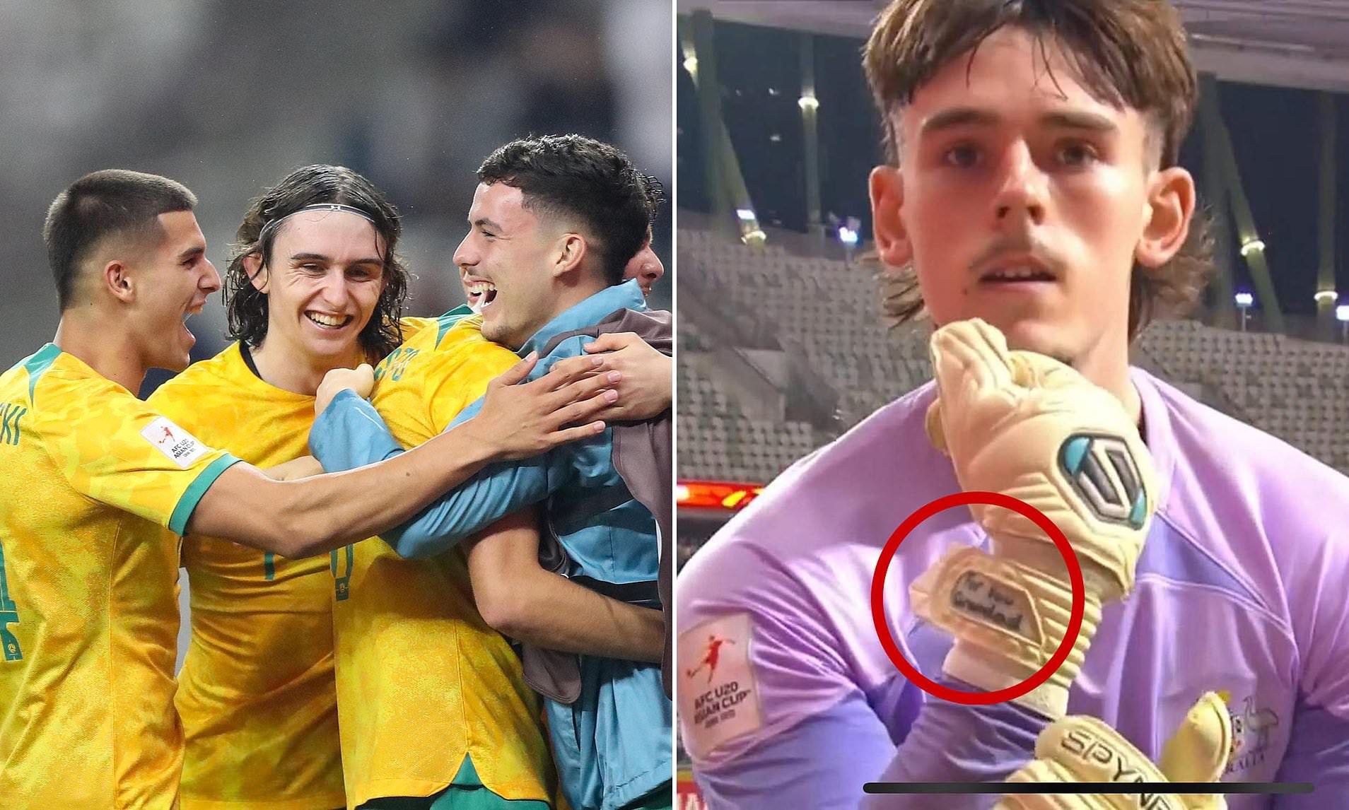 The touching tribute from Australia's newest footy hero Steven Hall as ...