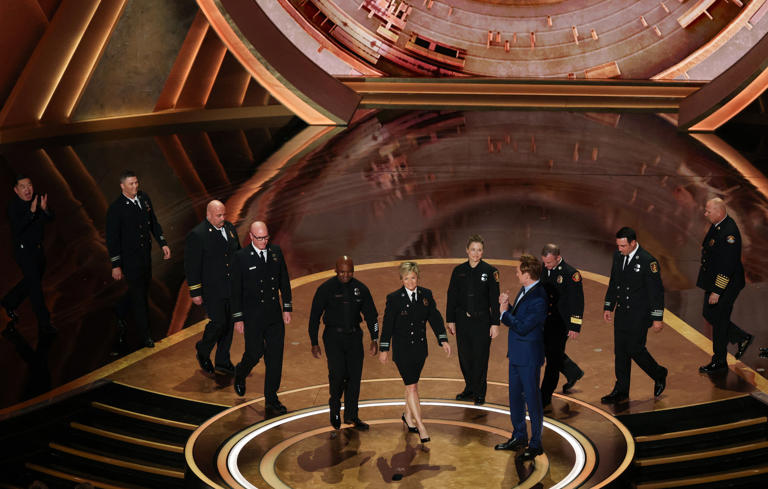 LA firefighters draw laughs as they take the stage to deliver zingers ...