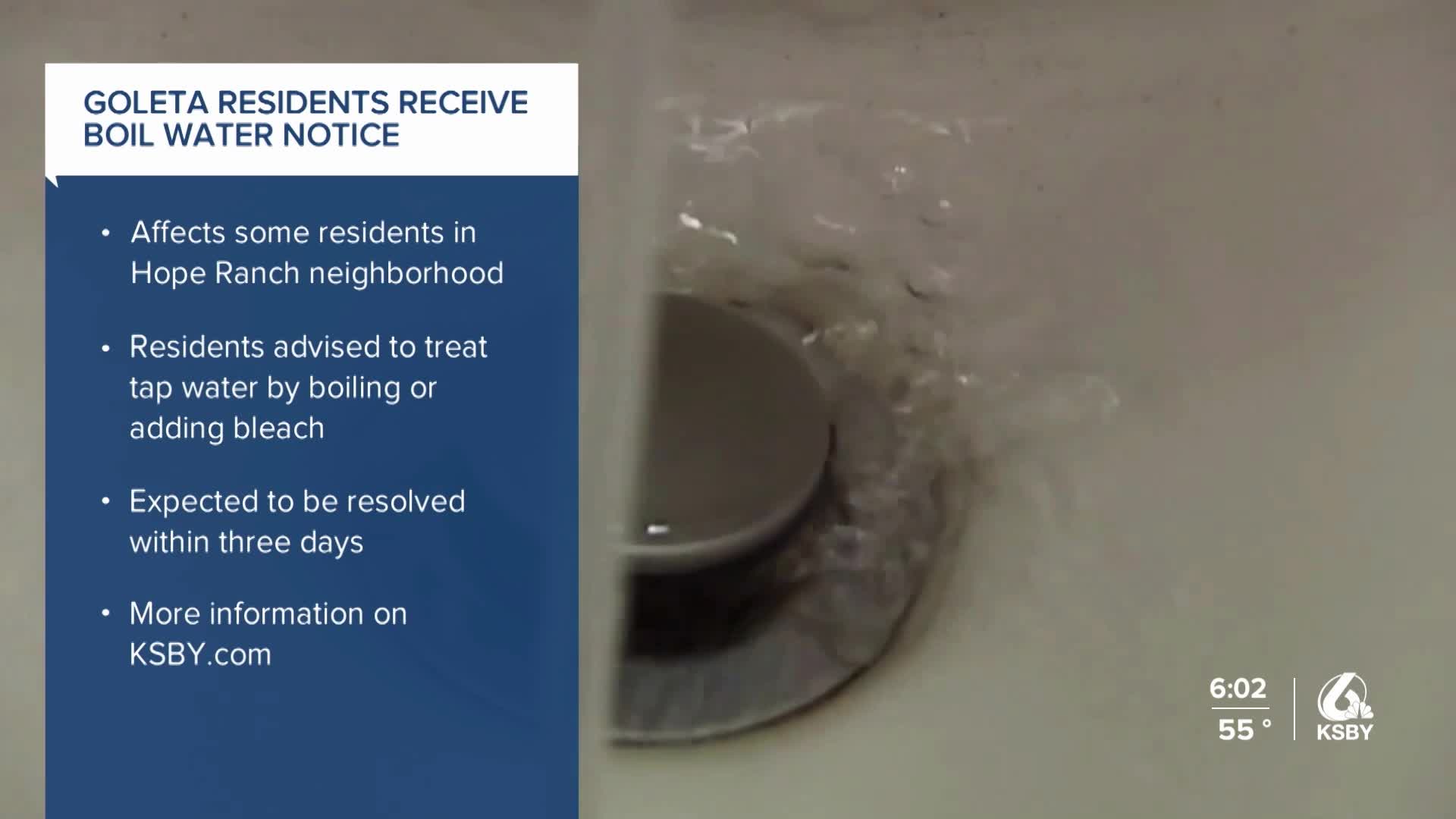 Some Goleta residents advised to boil their water due to contamination ...