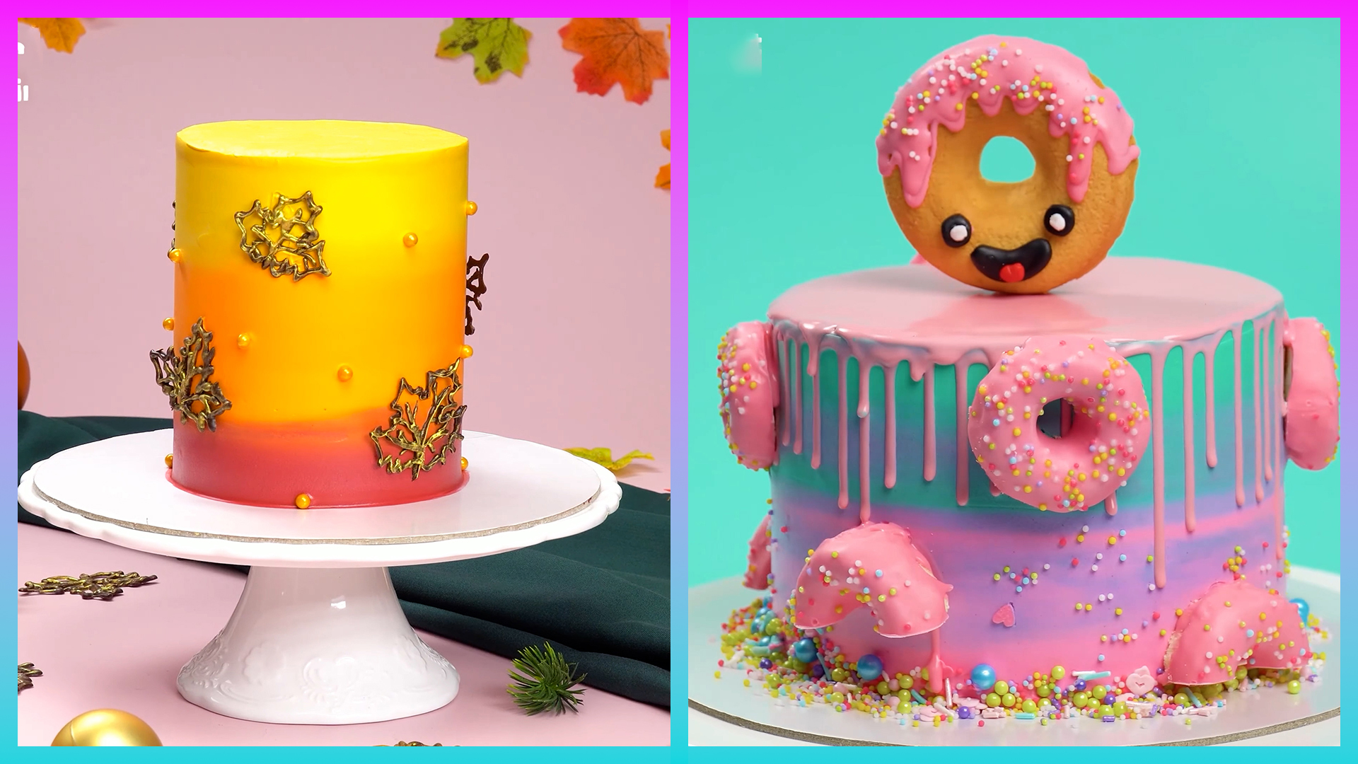 Enchanting Sunset Cake & Cute Donuts 🌅🍩 – Creative & Tasty Treats ...