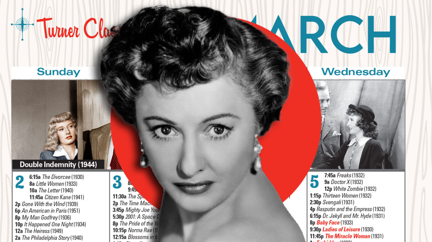 TCM March 2025 Printable Schedule, Plus: Star of the Month Barbara Stanwyck