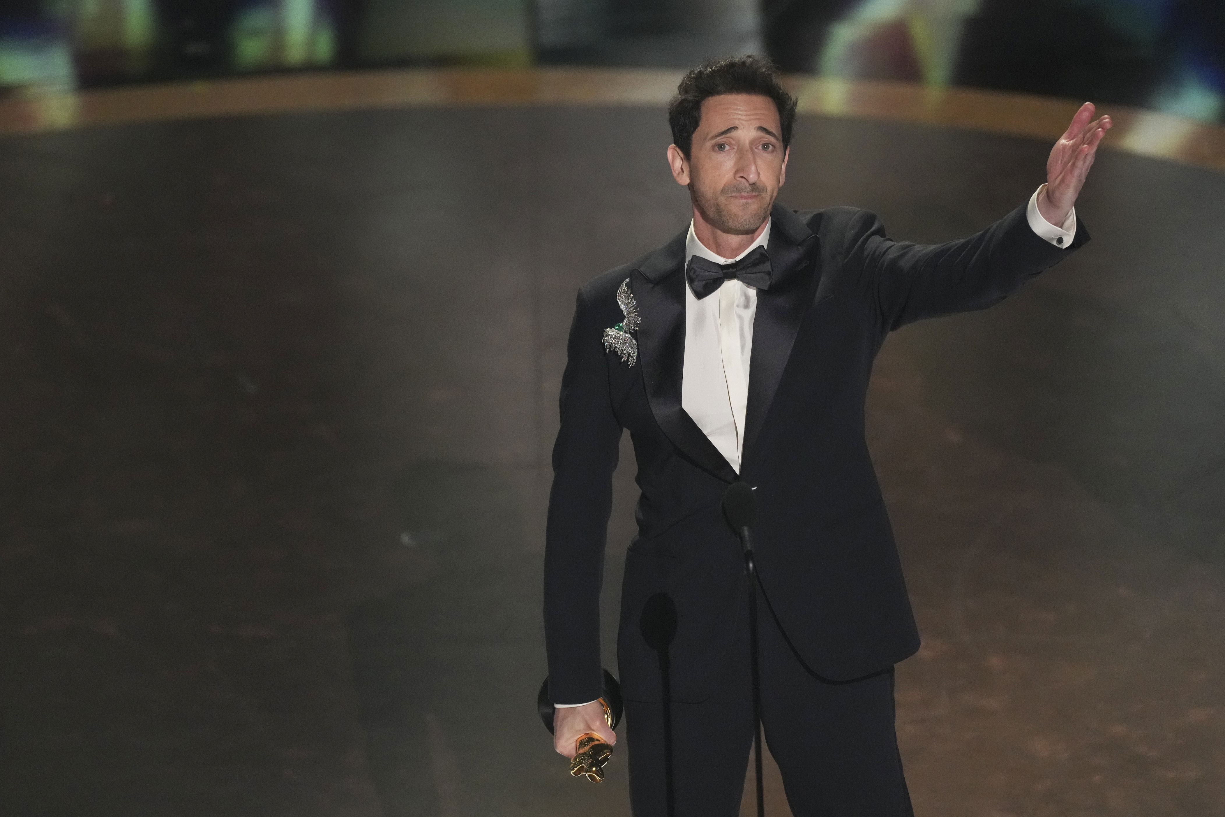 Adrien Brody wins best actor at the Oscars for ‘The Brutalist’
