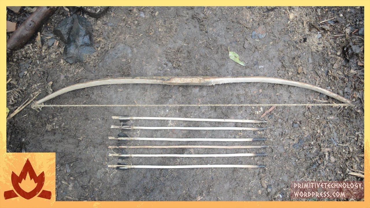 Crafting a durable forest bow and arrows with bark string and feathers
