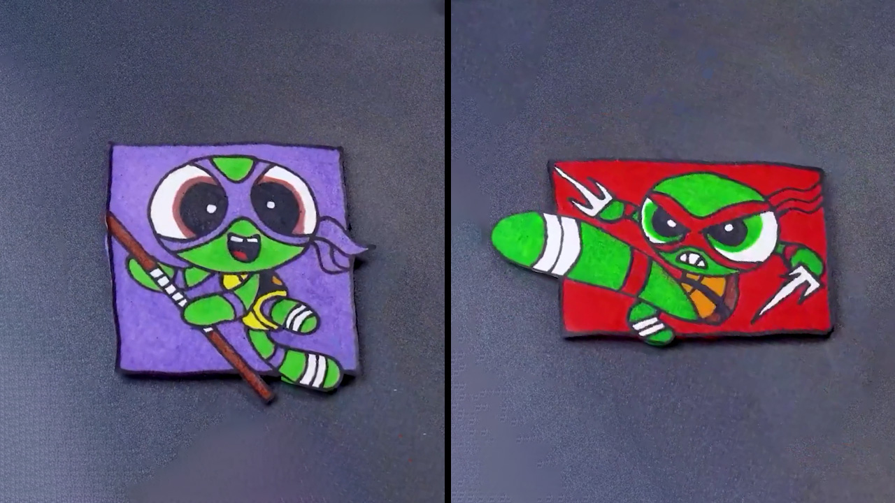 Making Powerpuff Turtles Pancake Art 🥞 – Fun & Creative Designs