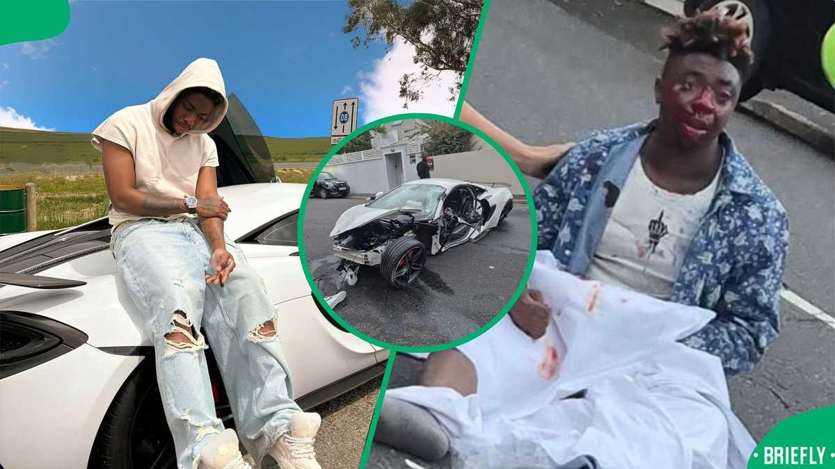 Nigerian rapper shares cause of R7 million McLaren accident