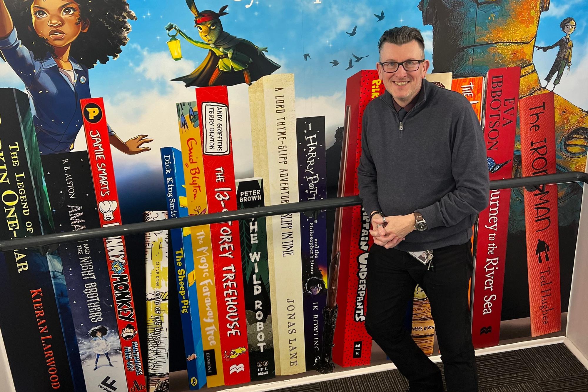 Kempston teacher's book featured in Camestone School library alongside ...