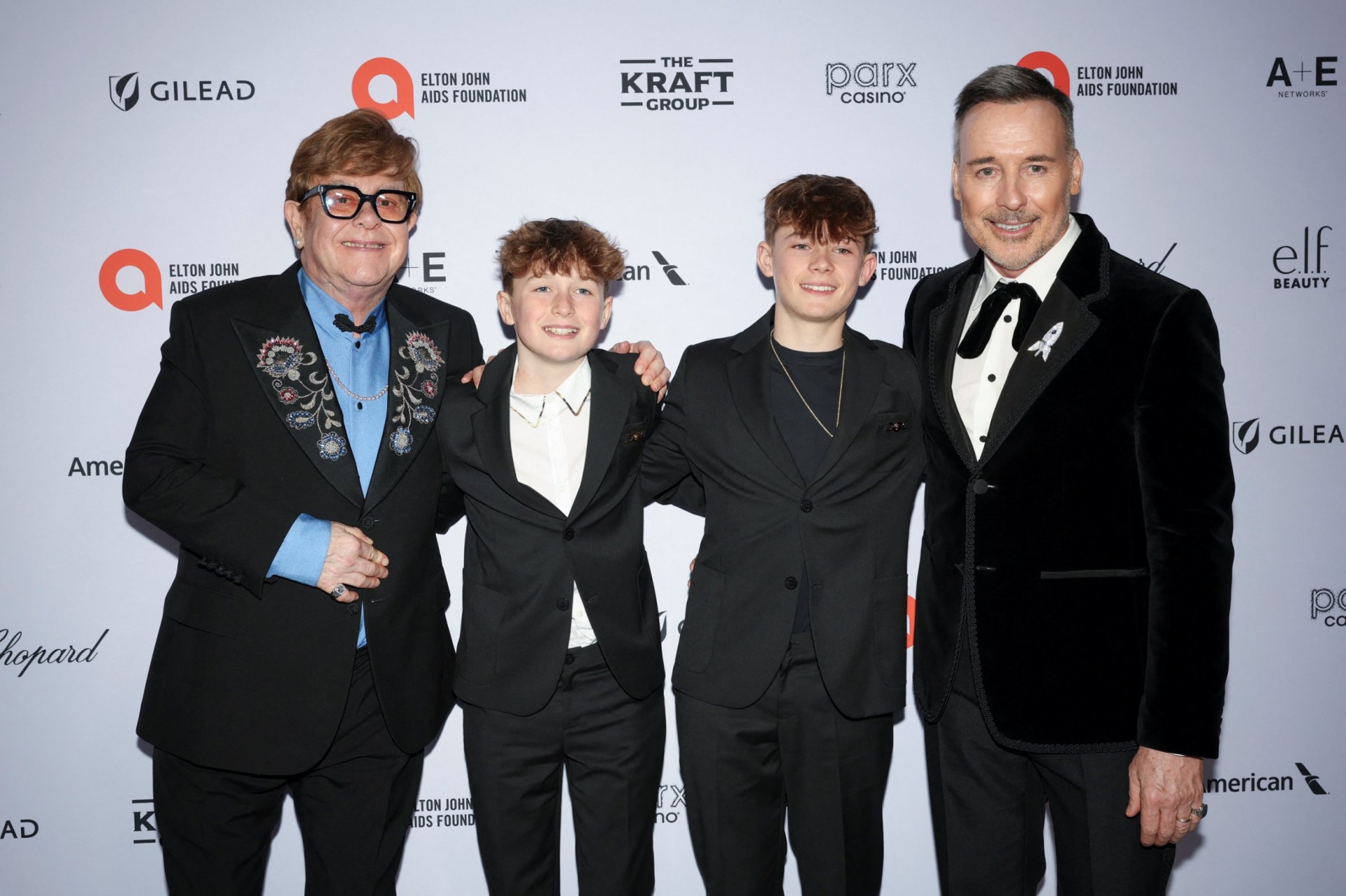 Sir Elton John and David Furnish make rare appearance with their ...