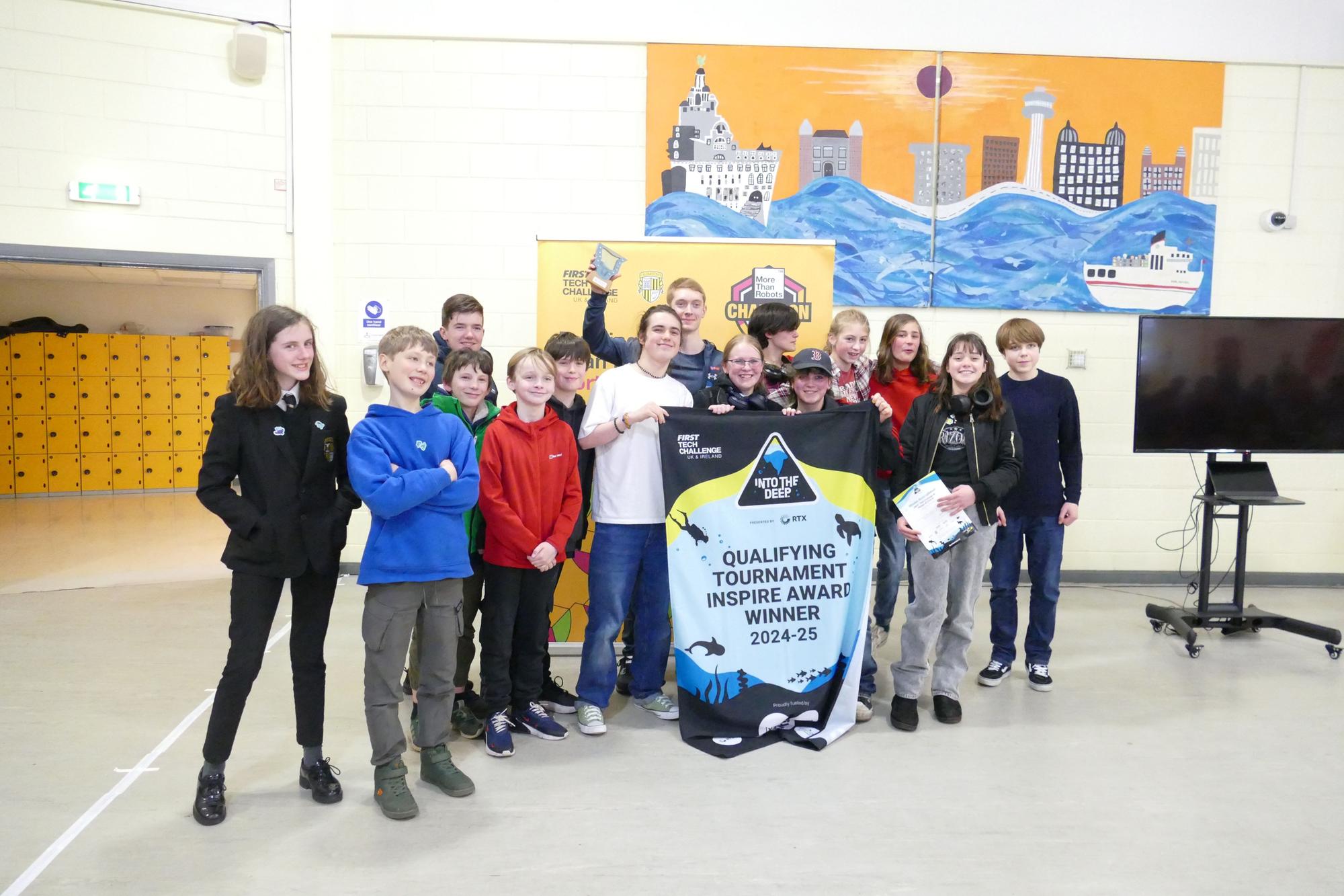 Calderstones School robotics team win award at regional robotics tournament