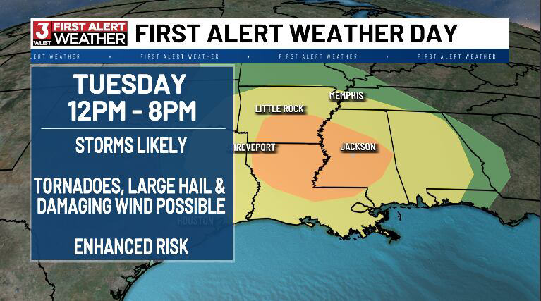 First Alert Weather Day: Severe storms are expected tomorrow! First Alert Weather Day: Severe storms are expected tomorrow!