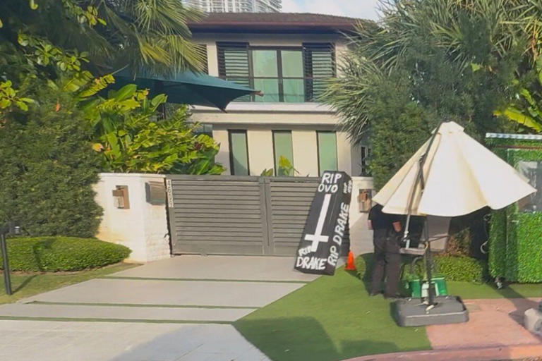 Coffin reading “RIP Drake” spotted ‘outside DJ Khaled’s Miami home’